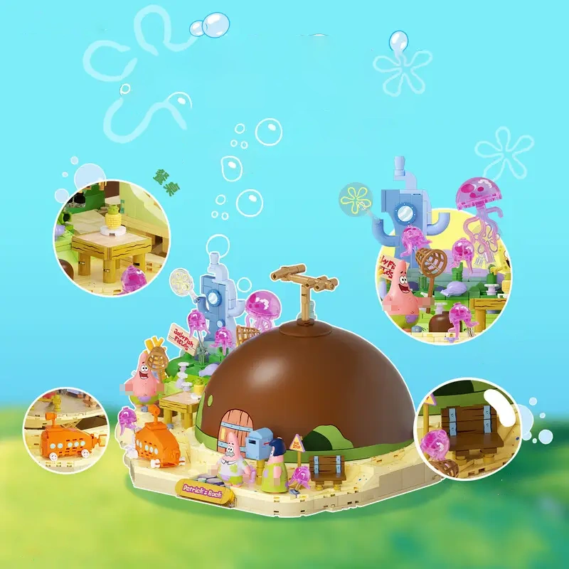 spongebob under patrick's rock