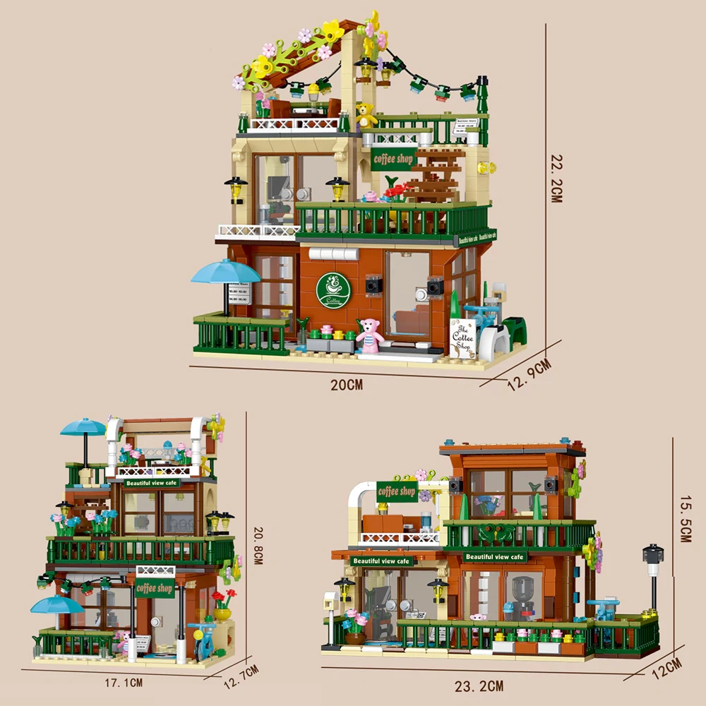 XMORK 20204 Coffee Shop 3IN1 Modular Buildings