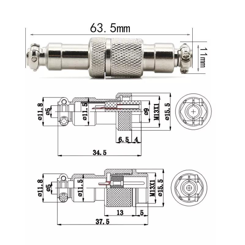 GX12 Gx16 2 3 4 5 6 7 pin 12M connector aviation plug female male round ...