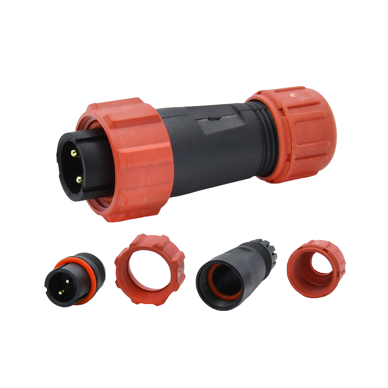 IP67 IP68 SP13 waterproof plastic circular cable connector 2pin 3pin ...