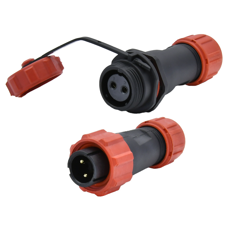 IP67 IP68 SP13 waterproof plastic circular cable connector 2pin 3pin ...