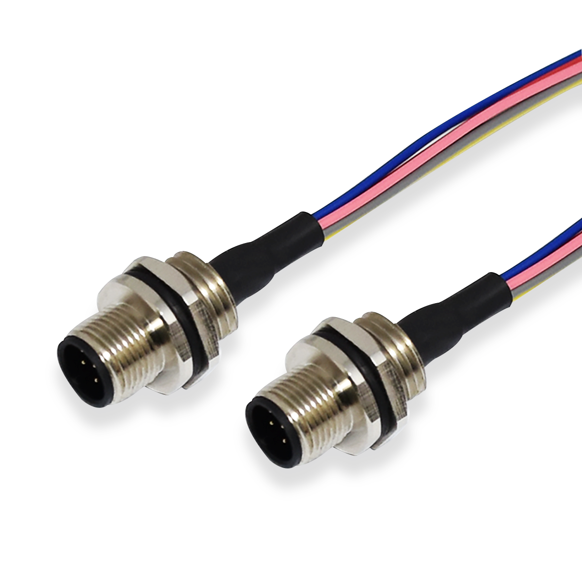 m5 m8 m12 m16 m23 wall panel mount connector 2 3 4 5 6 8 12 17 pin IP68 ...