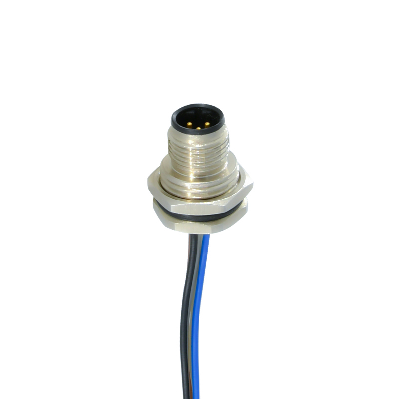 m5 m8 m12 m16 m23 wall panel mount connector 2 3 4 5 6 8 12 17 pin IP68 ...
