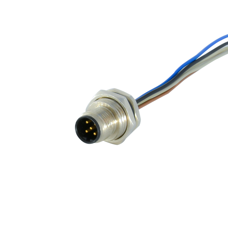 m5 m8 m12 m16 m23 wall panel mount connector 2 3 4 5 6 8 12 17 pin IP68 ...