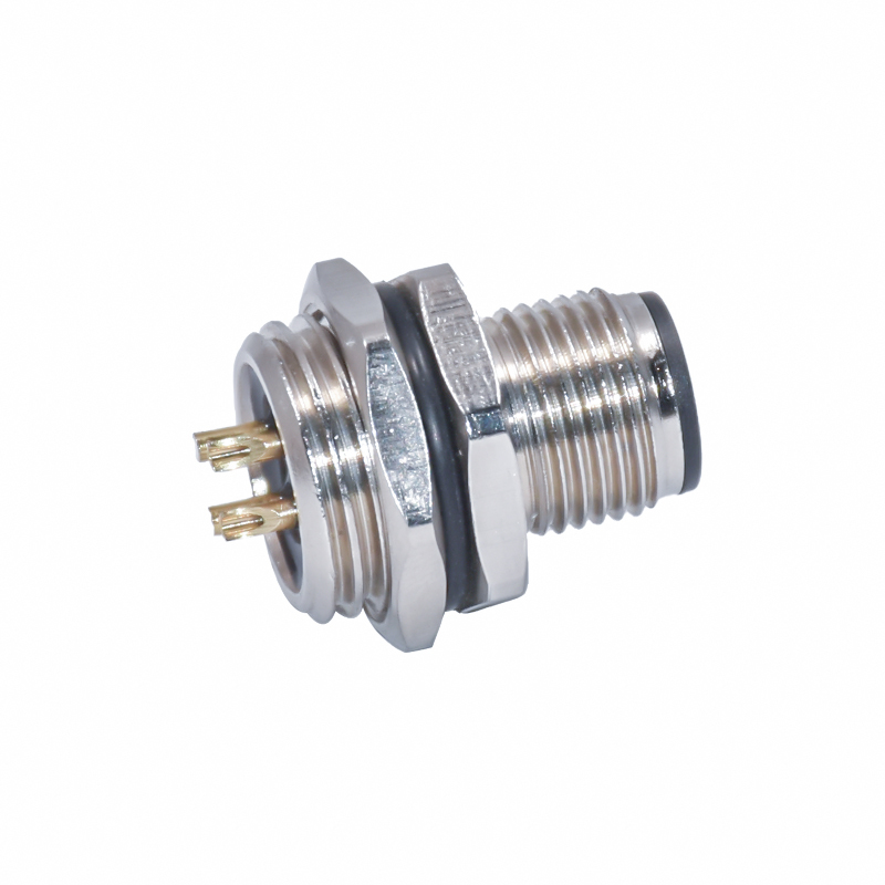 Phoenix M12 solder pcb wall panel mount Connector ip67 male to female ...