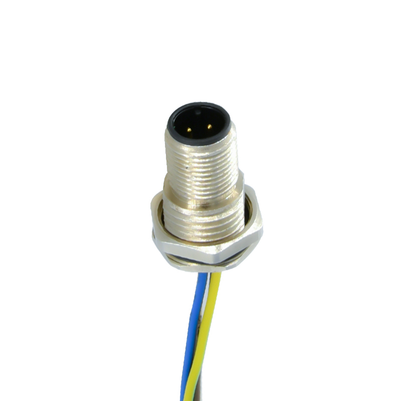 IP67 M12 connector 4 pin waterproof A B D S code male female metal ...