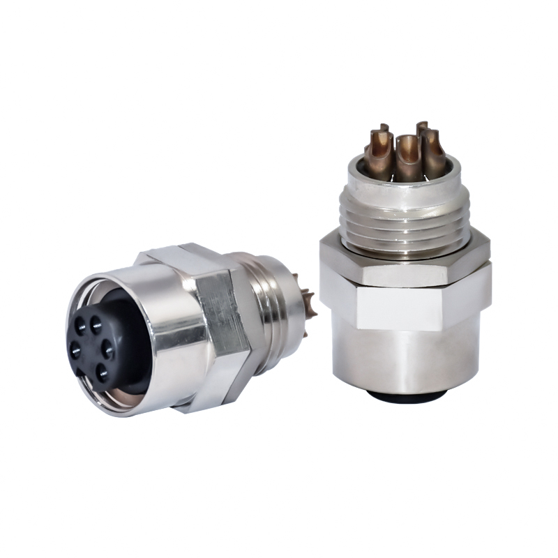 7/8 Panel Mount solder type Industrial 4 5-Core Pin Round Connector,7/8 ...