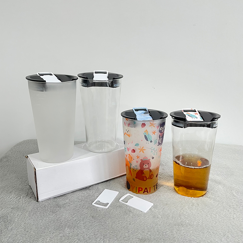 YIPAI YK00BLB001 20oz Frosted Clear Blank Sublimation Pint Beer Glass ...