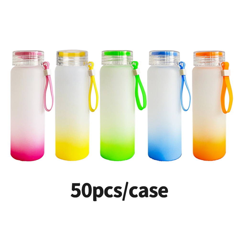 YIPAI BLB012-1 17oz Blank Sublimation Colorful Gradient Glass Bottle ...