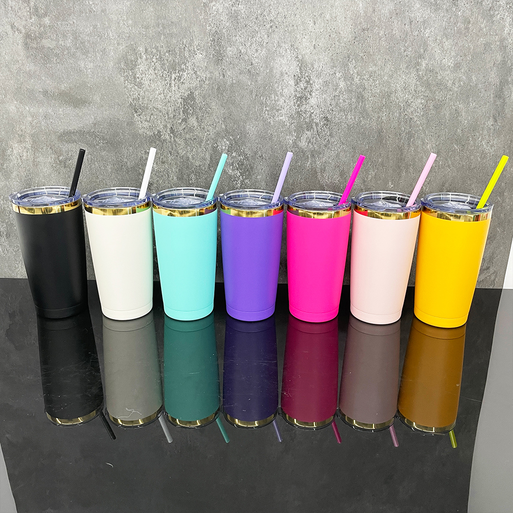 YIPAI China Warehouse Yeti Powder Coated 20oz Gold Plated Tumblers With ...