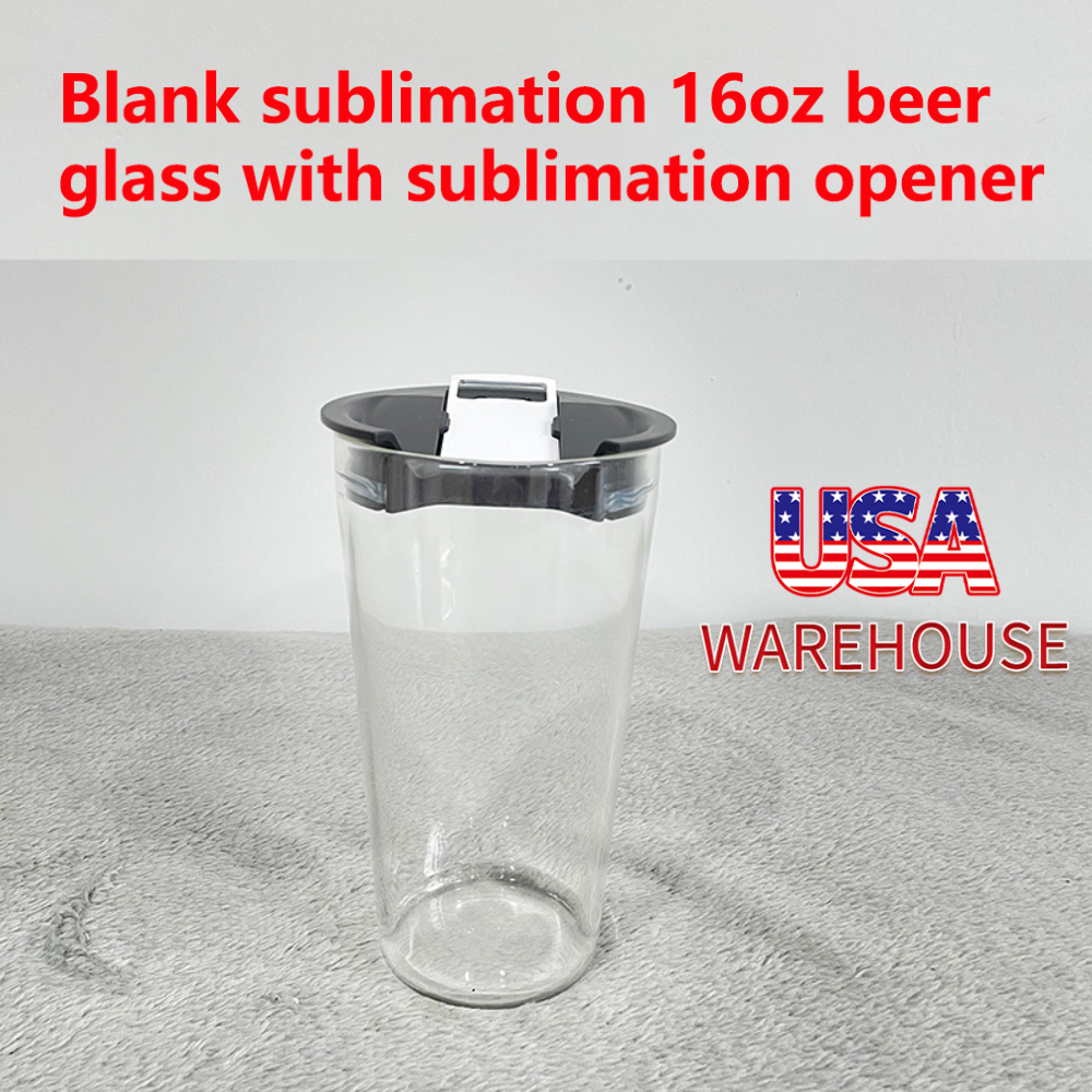 YIPAI YK00BLB001 20oz Frosted Clear Blank Sublimation Pint Beer Glass ...