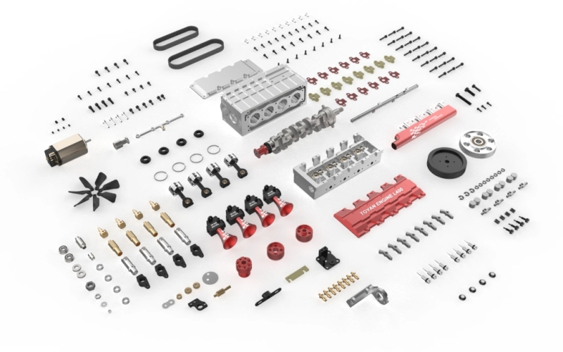 TOYAN FS-L400BGC DIY KIT 14cc Inline 4 Cylinder Four-stroke Water ...