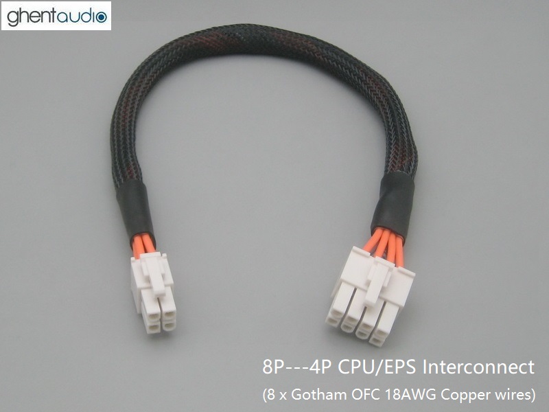 (PC15) 8P---4P CPU/EPS 18AWG Cable (8-wires)
