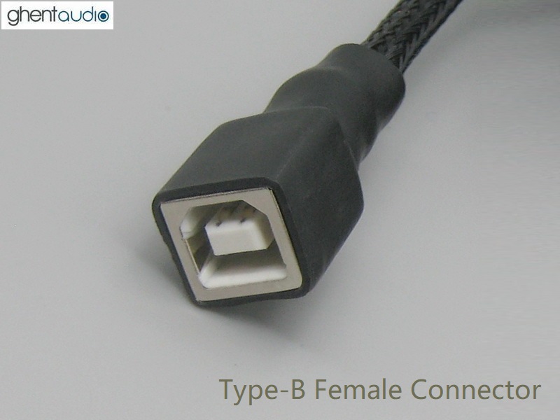 (U08) Type-A(Female) to Type-B(Female) Extension Silver-plated USB Cable
