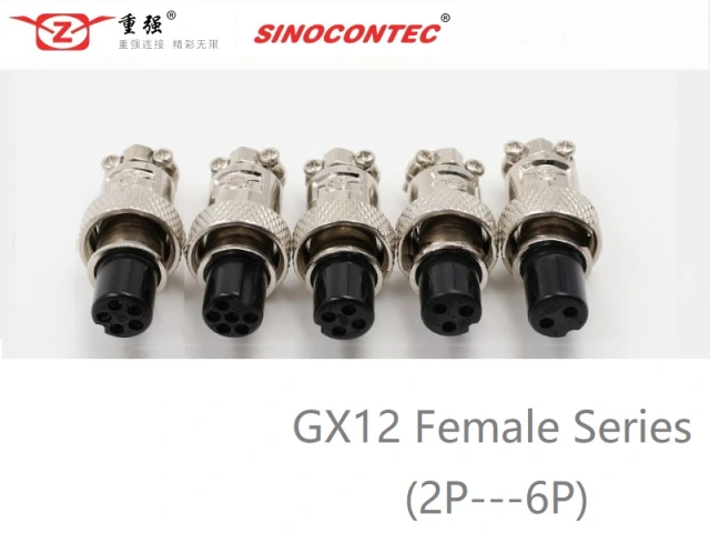GX12 Female Circular Connector (2P---7P)