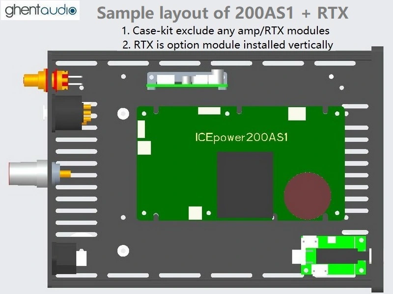 (A215-M4) DIY Mono Case-kit for ICEpower 200AS1