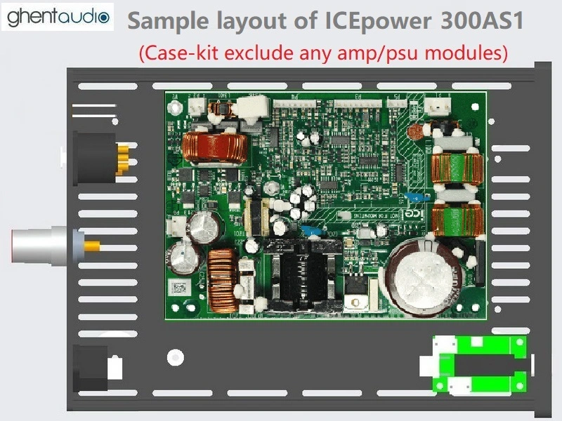 (A215-M6) DIY Mono Case-kit for ICEpower 300AS1