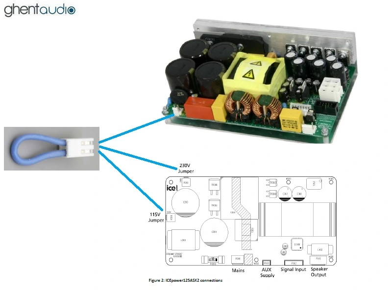 Psc-4 Mains-Voltage Jumper for Hypex SMPS1200, ICEpower 125ASX2 250ASX2 ...