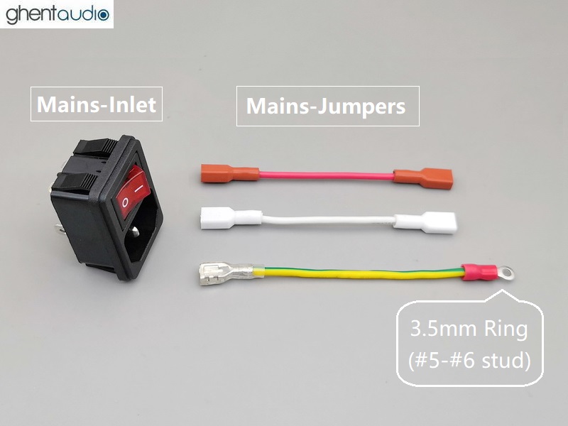 JEC JR-101-1FSA Mains-Inlet with Jumpers (1pc)