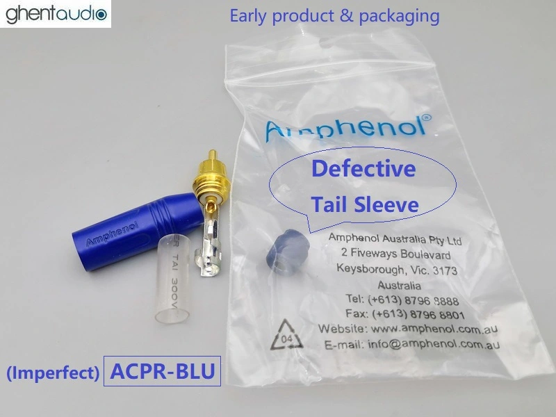 (Imperfect) Amphenol ACPR RCA Male Connector (Defective elastic tail-set)