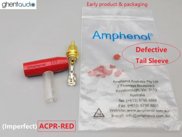 (Imperfect) Amphenol ACPR RCA Male Connector (Defective elastic tail-set)