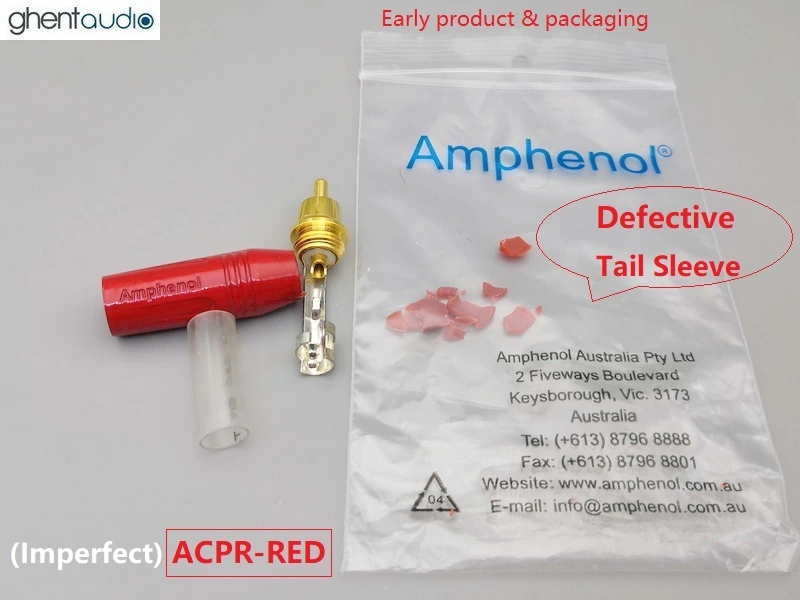 (Imperfect) Amphenol ACPR RCA Male Connector (Defective elastic tail-set)