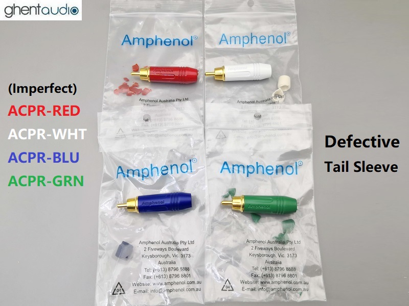 (Imperfect) Amphenol ACPR RCA Male Connector (Defective elastic tail-set)