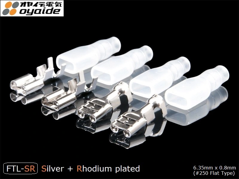 Oyaide Faston Terminal (Silver+Rhodium) FTL-SR (4pcs)