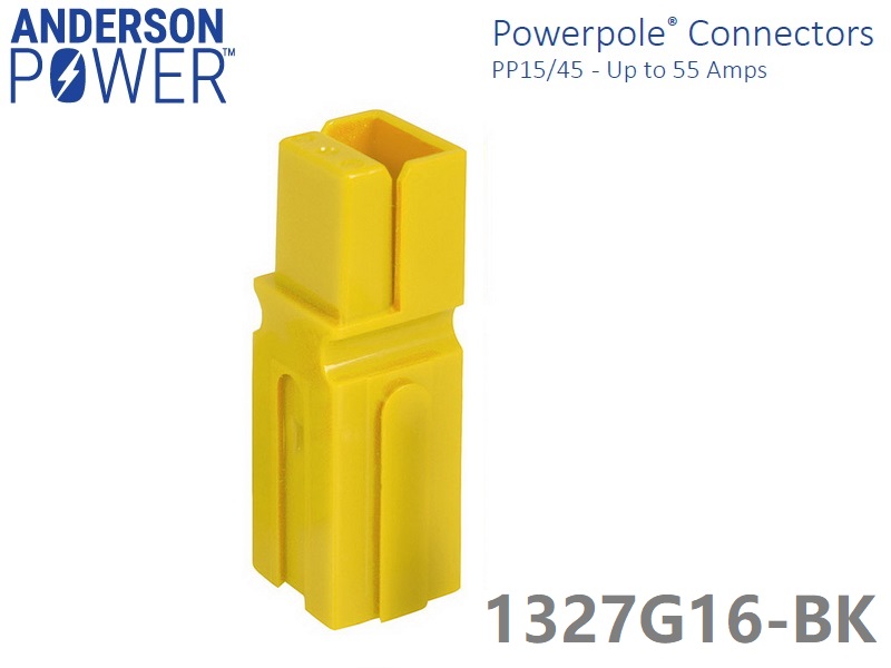 1327G16-BK: Anderson 1327G16-BK PP15/45 Powerpole Housing (Yellow)