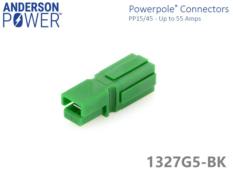 1327G5-BK: Anderson 1327G8-BK PP15/45 Powerpole Housing (Green)