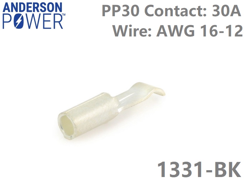 1331-BK: Anderson Power 1331-BK PP30 AWG16-12 Contact (30A)