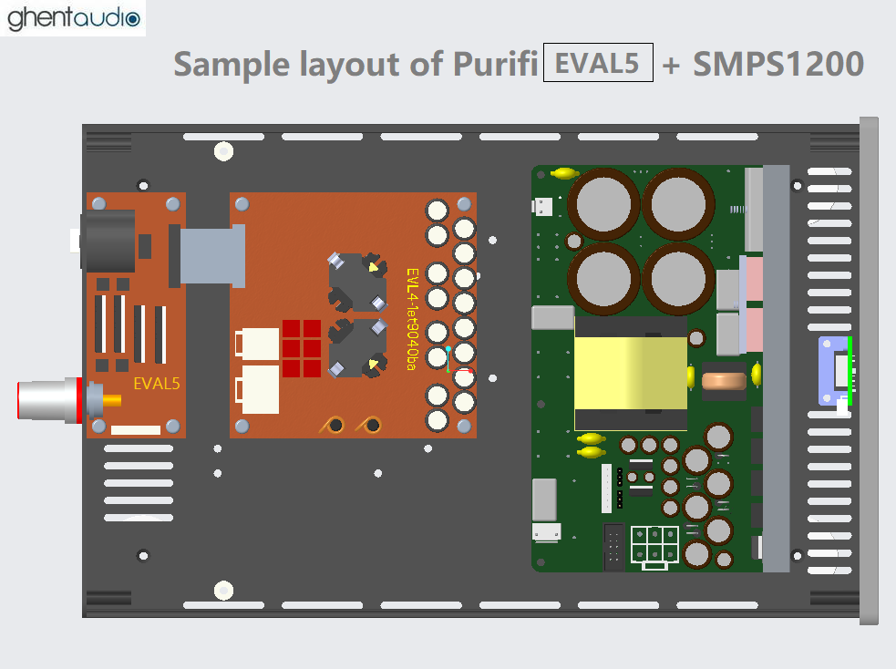 (B315b-M5) DIY Mono Case-kit for Purifi EVAL5