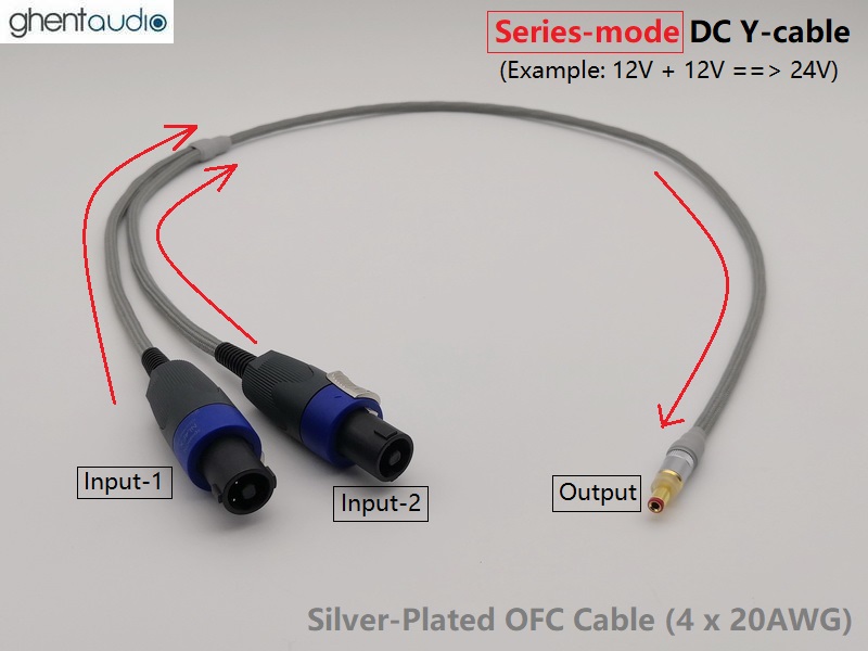 DC-Series(SP20) --- Series-mode DC Y-cable for Higher Voltage (Silver ...