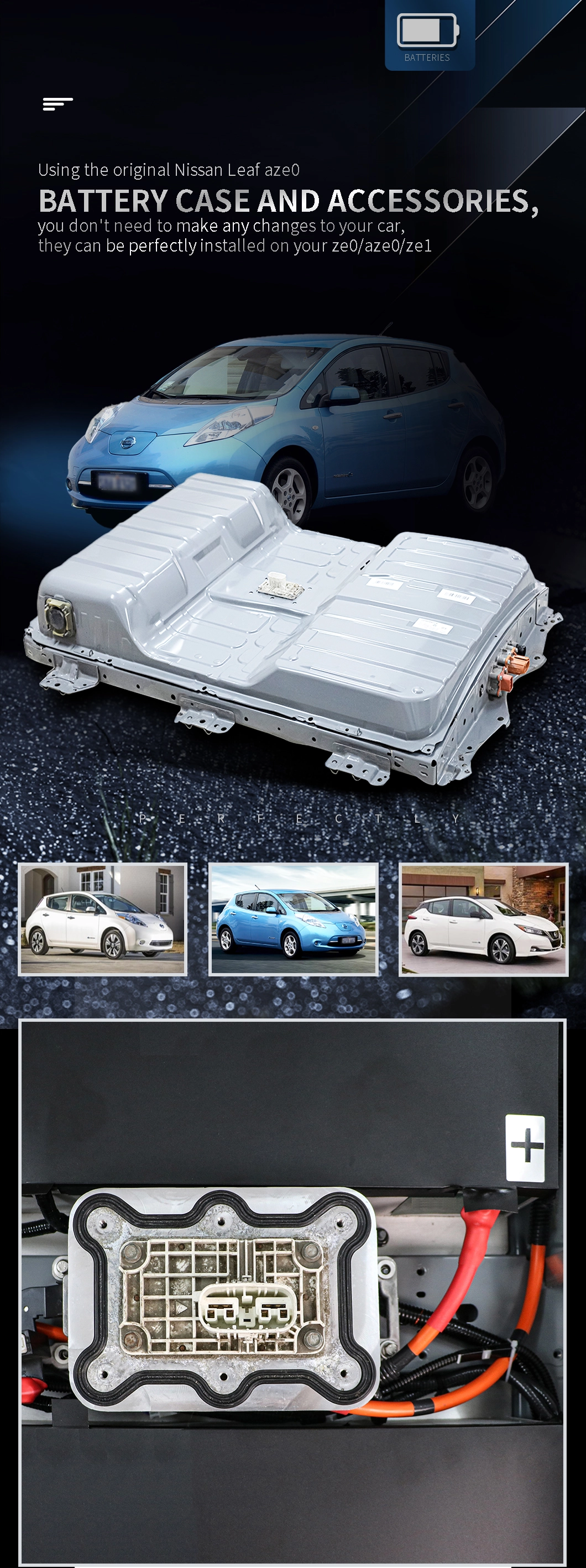 62kwh Nissan Leaf Replacement Battery Pack With BMS Brand New Ncm ...