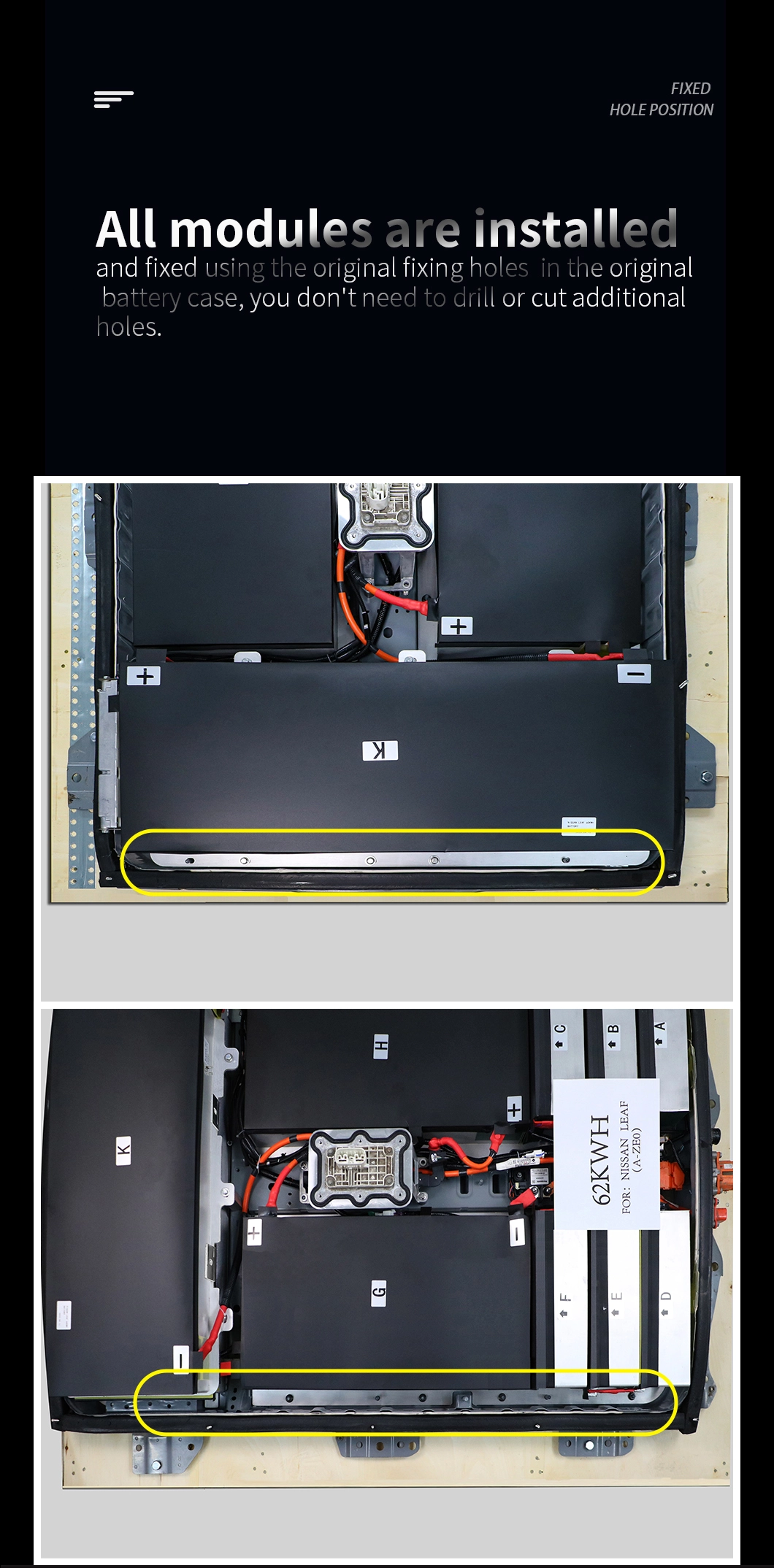 62kwh Nissan Leaf Replacement Battery Pack With BMS Brand New Ncm ...