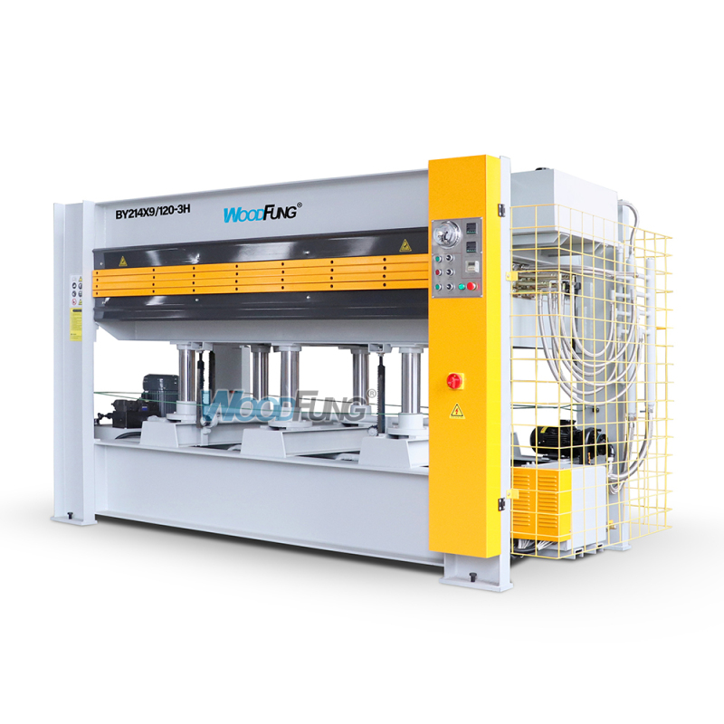 120-3H WOODFUNG 120T Woodworking Machine Hot Press Wooden Door Panel ...
