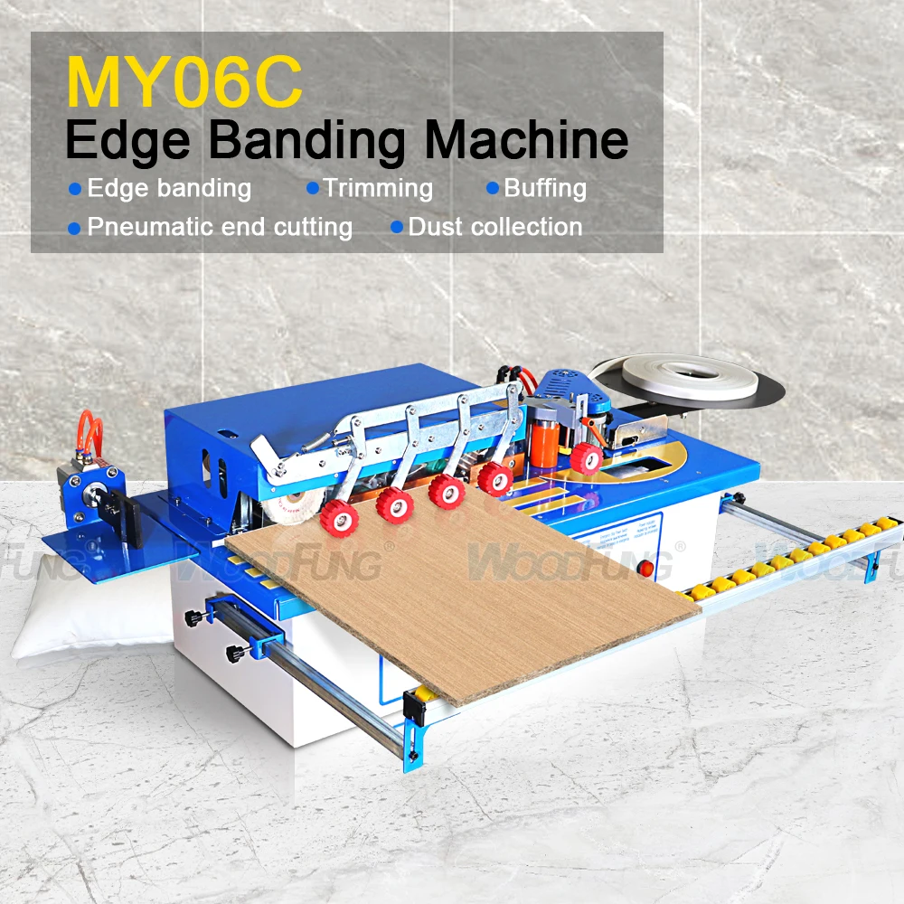 MY-06C Multifunctional Manual Edge Banding Machine With Gluing Trimming ...