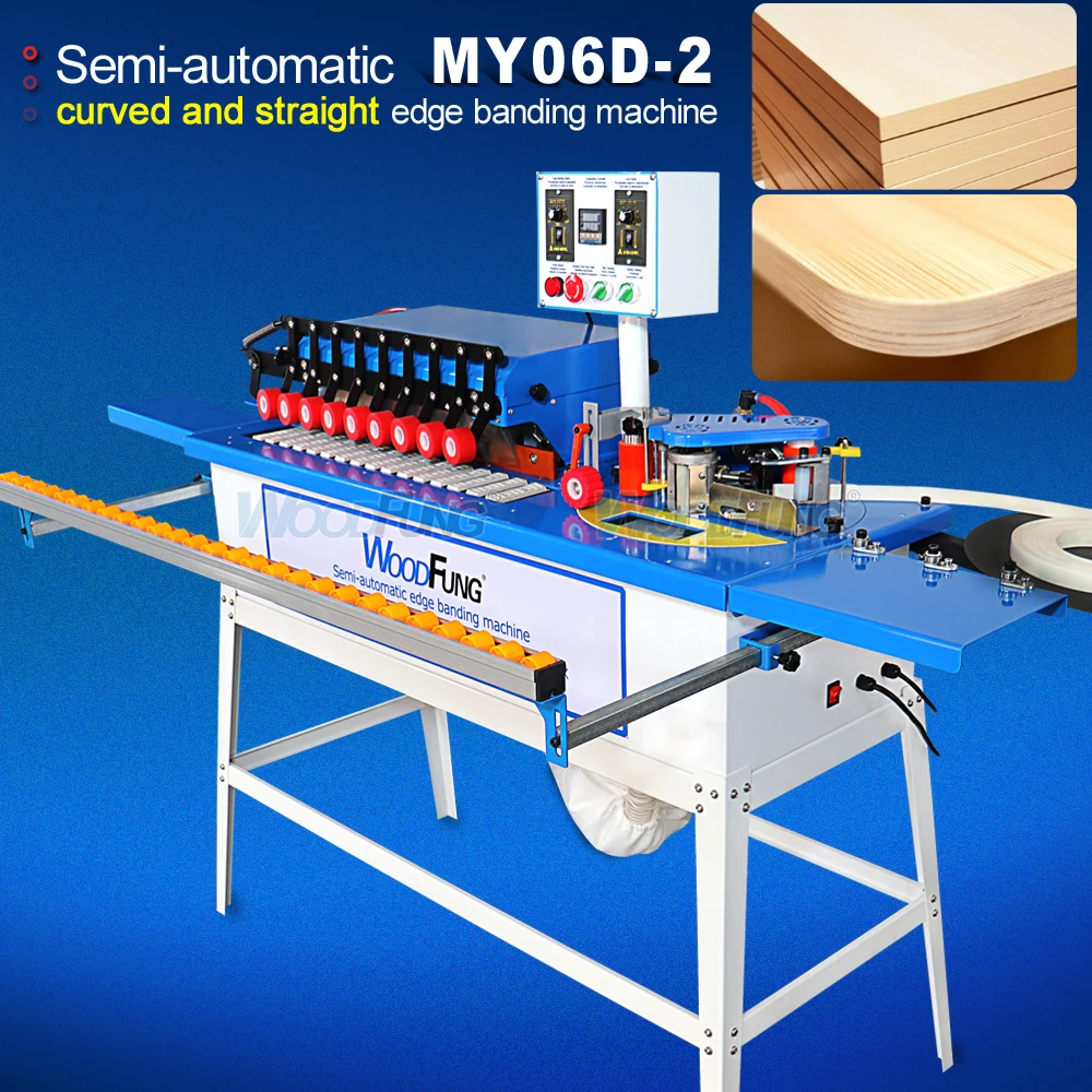 MY06D-2 Mini Semi-automatic Edge Banding Machine Gluing Trimming End ...