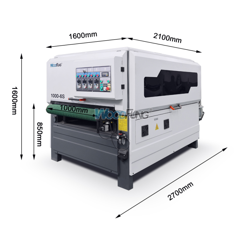 1000-6S Automatic Wood Polishing Machine | Brush Sander for Furniture ...