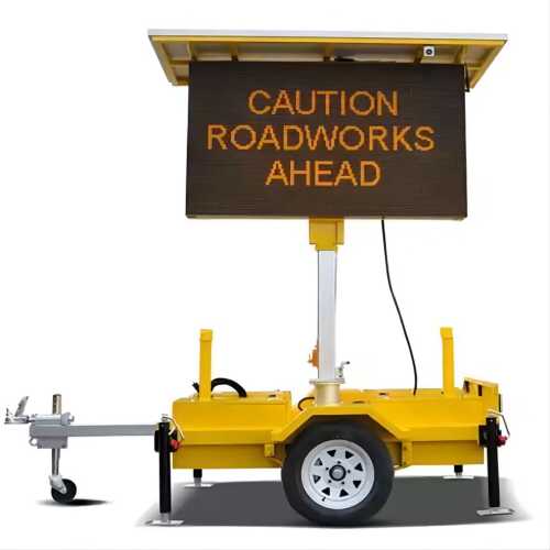 Solar Led Portable Variable Message Signs Mobile Screen Trailer Mounted VMS Boards,Mobile ...