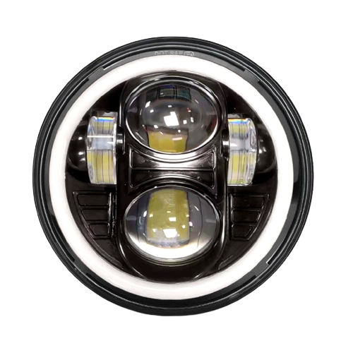 Motorbike Driving Light Round DC8-100V Led Headlamp 5.75" Motorcycle ...
