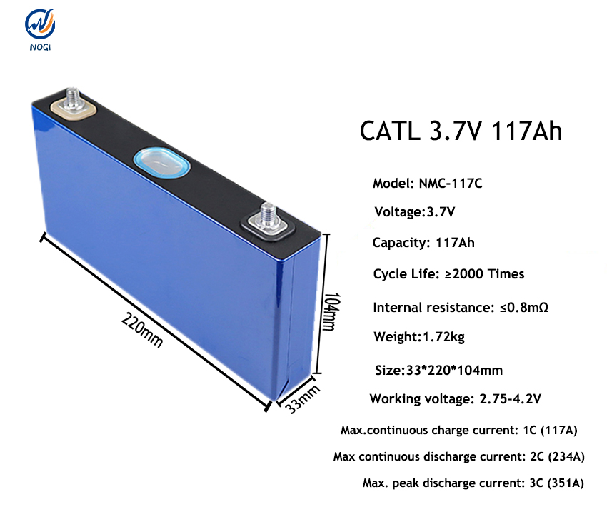 Brand new nmc catl nmc cell 3.7v 117Ah solar battery with wholesale price fast delivery,NMC ...