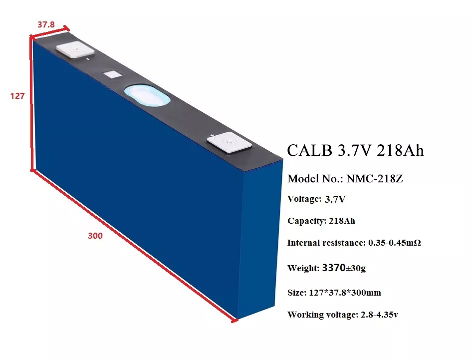 CALB hot sale 3.7V 218Ah Rechargeable NMC battery prismatic lithium ...