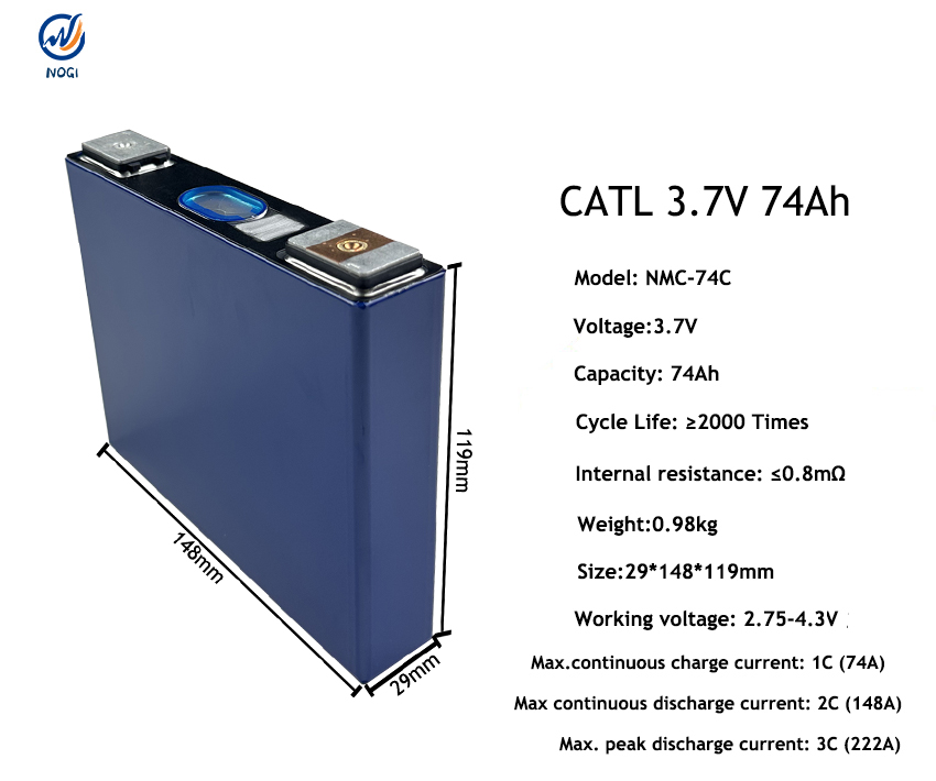 CATL wholesale nmc battery 3.7V 74Ah lithium ion battery nmc electric ...