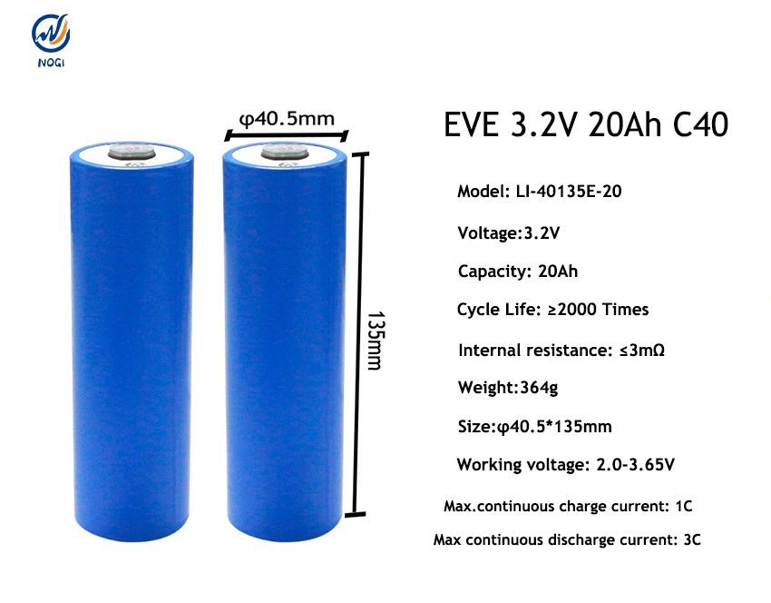 Grade A new EVE battery C40 3.2V 20Ah lifepo4 40135 motorcycle battery ...