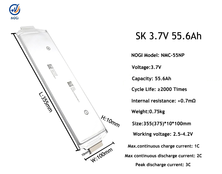 Hotsale SK 55.6ah 55Ah NMC Pouch cell 3.7V pouch cell sk rechargeable batteries for Scooter Bike ...