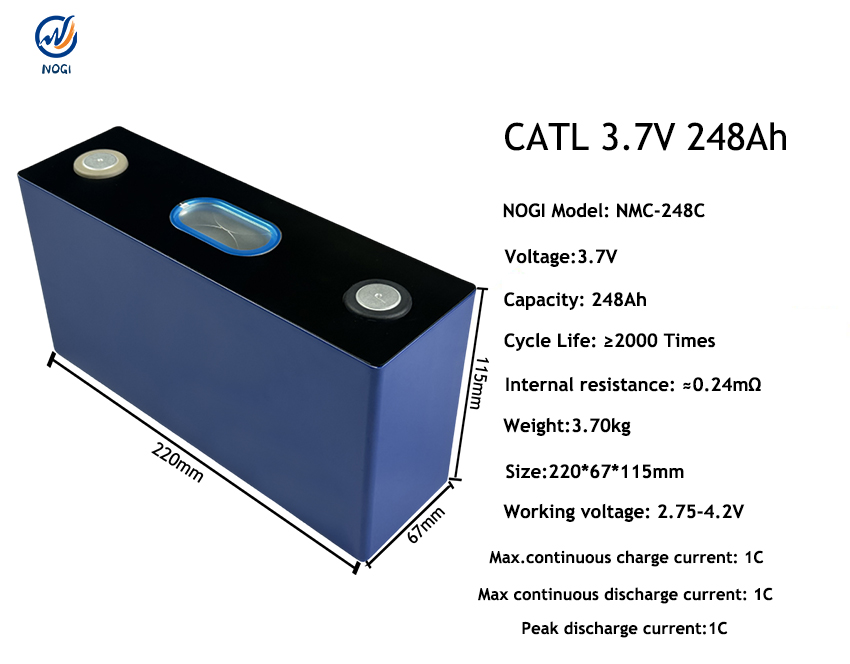Wholesale catl nmc battery 3.7V 248Ah nmc battery for energy storage ...