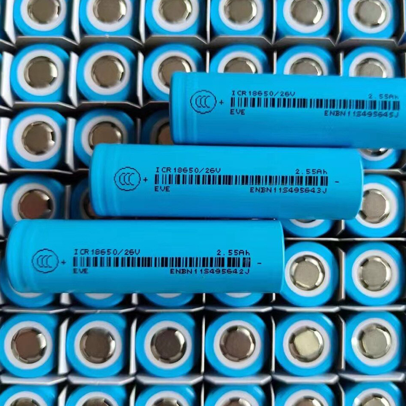Hotsale EVE good icr18650 li ion lithium 18650 battery 3.7V 2550mAh ICR18650/26V,Cylindrical Battery