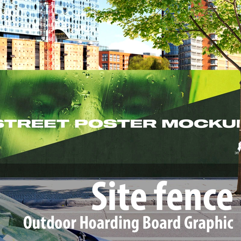 Outdoor Hoarding Board Graphic PVC Vinyl Banner Printing