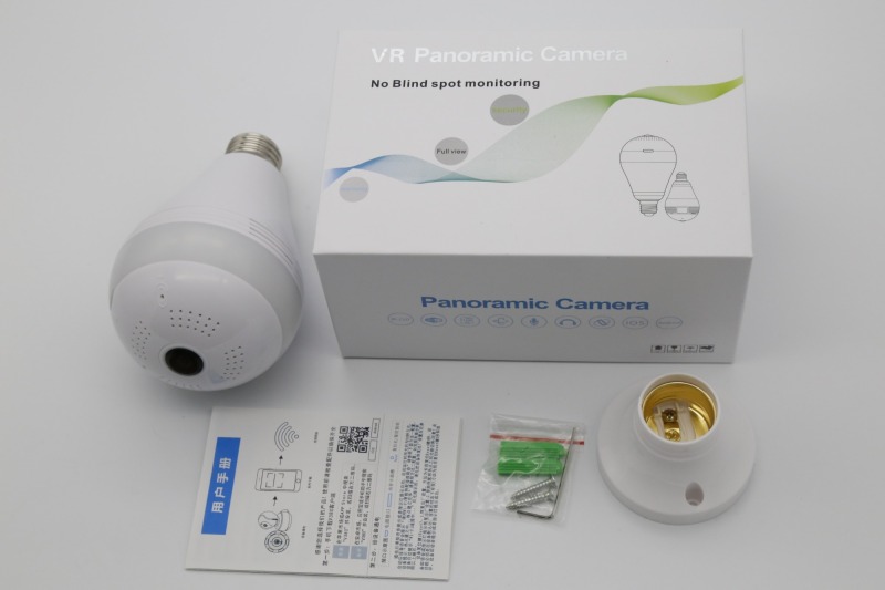 HD 1080P WIFI CAMERA 360°Panoramic Bulb Camera,IP CAMERA